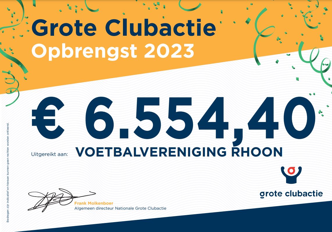UITSLAG GROTE CLUBACTIE 2023 | vv Rhoon
