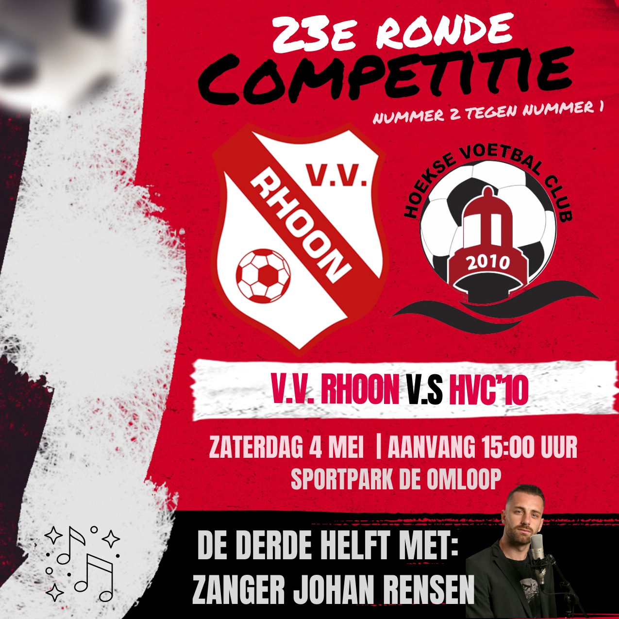 Zaterdag 4 mei spant het er om | vv Rhoon