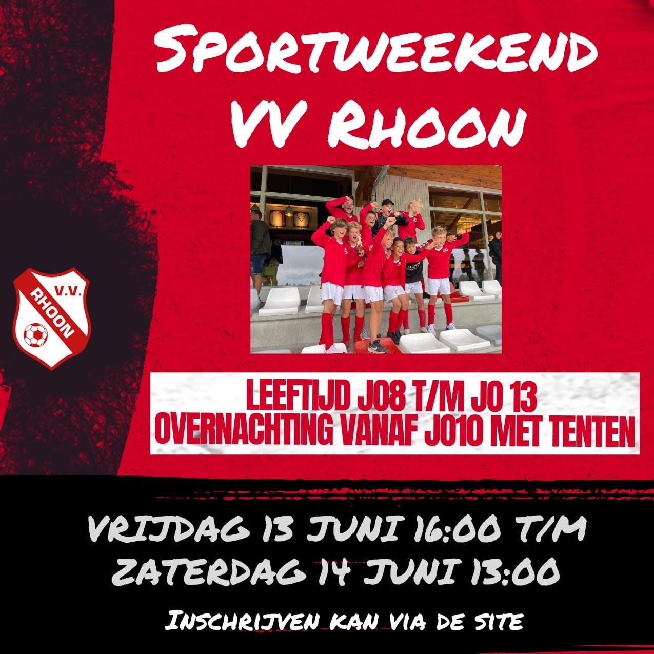 Inschrijving sportweekend groot succes | vv Rhoon